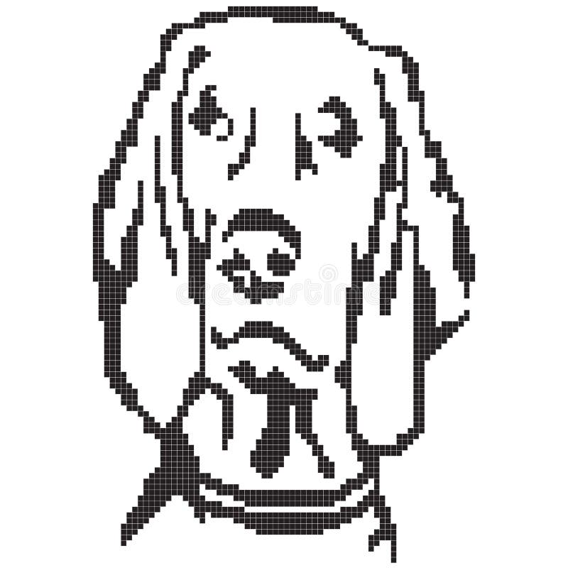 Un Perro De Labrador Pintado Con Los Pixeles Ilustración del Vector ...