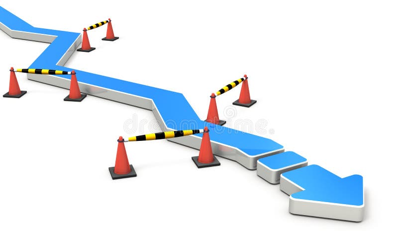 Un Proyecto Que Fue Obstruido Muchas Veces Stock de ilustración ...