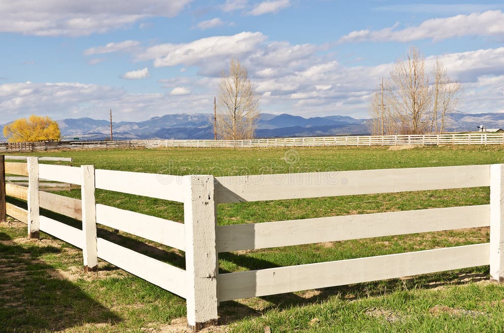 Un rancho, muchas cercas foto de archivo. Imagen de pintado - 24989908