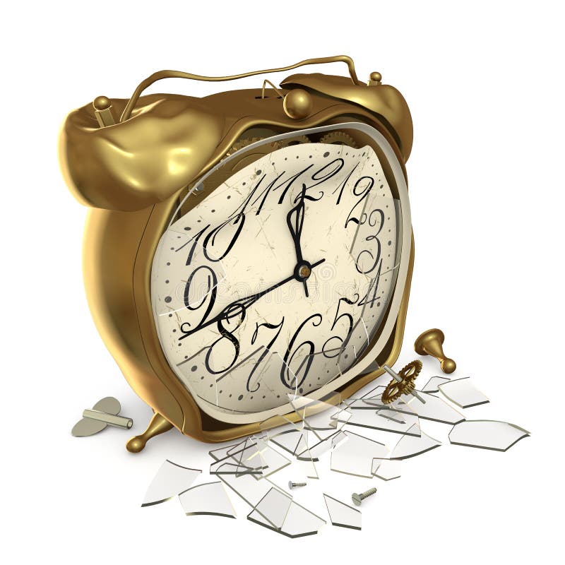 Un reloj quebrado stock de ilustración. Ilustración de rendido - 27845840