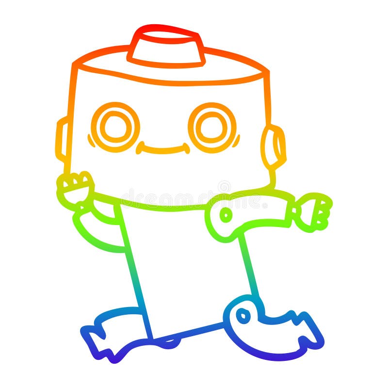 Un Robot Per Disegno Di Disegni a Gradiente Di Arcobaleno Creativo ...