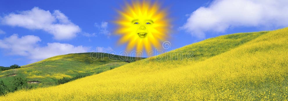 Un sol stock de ilustración. Ilustración de feliz, follaje - 9163335