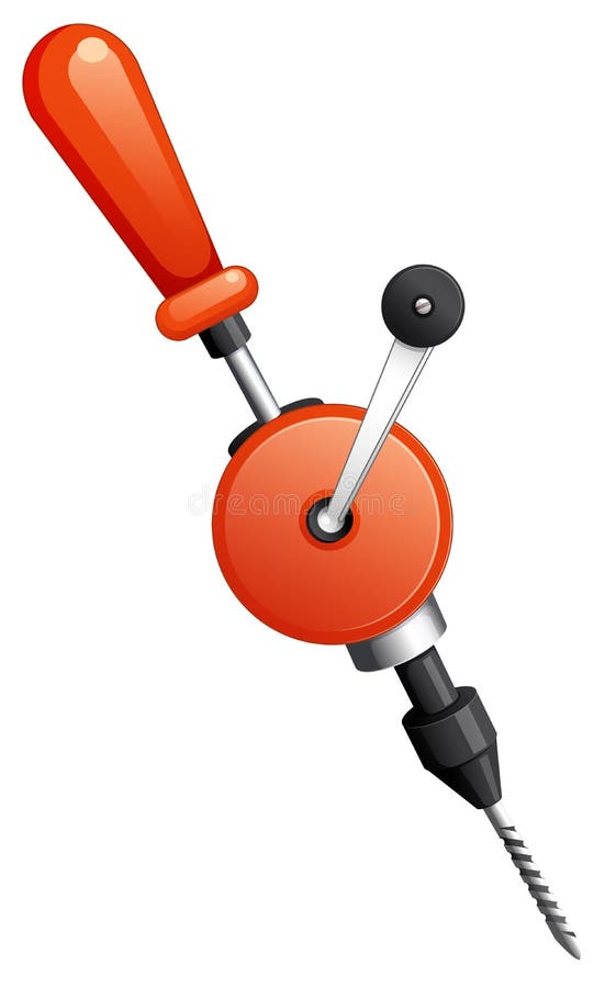 Taladro de mano ilustración del vector. Ilustración de herramientas ...