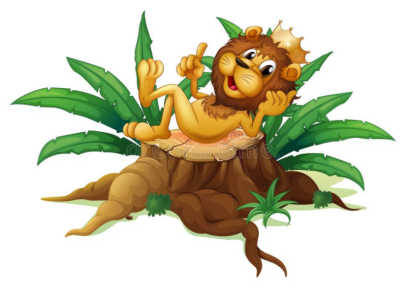 Rey de la selva ilustración del vector. Ilustración de fauna - 9134831