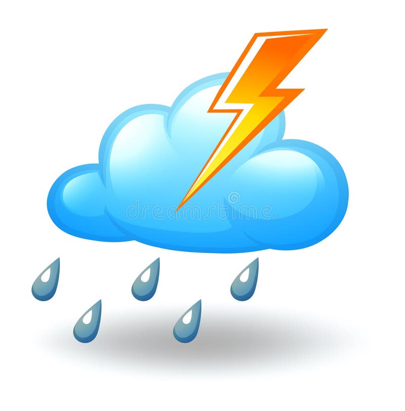 Un trueno ilustración del vector. Ilustración de aire - 42695393
