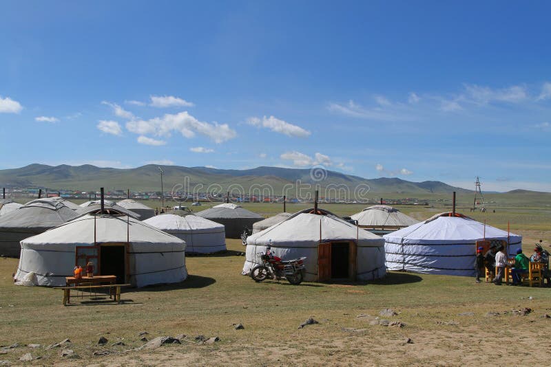 Village De Yurts En Mongolie Image stock - Image du nature, liberté ...