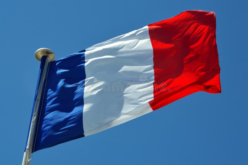 Una bandiera della Francia fotografia stock. Immagine di simbolo - 44258856