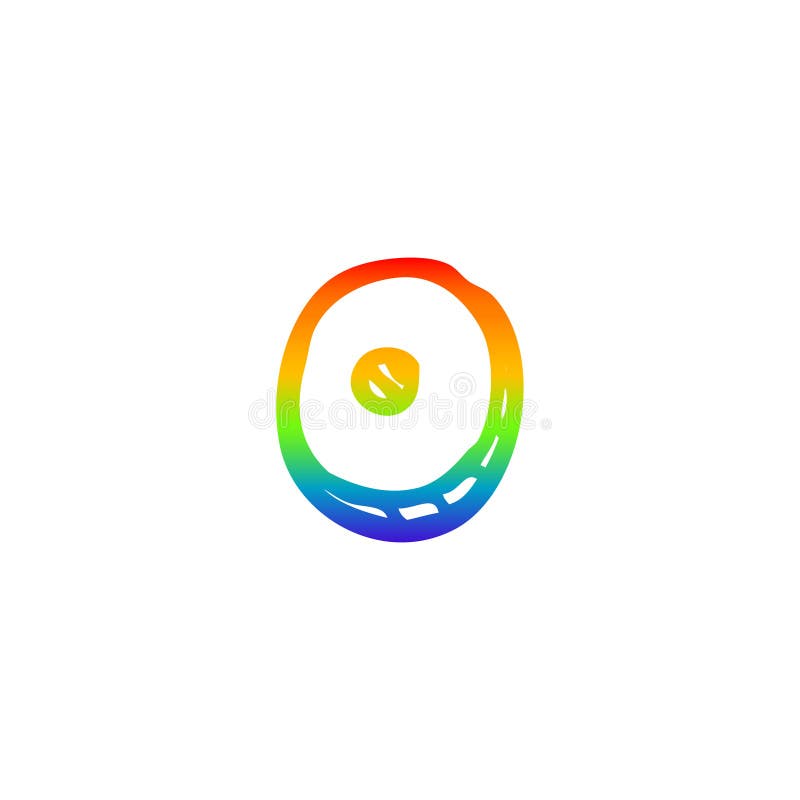 Una Creativa Letra De Caricatura De Dibujo De Degradado Arco Iris O ... Una Creativa Letra De Caricatura De Dibujo De Degradado Arco Iris O ...