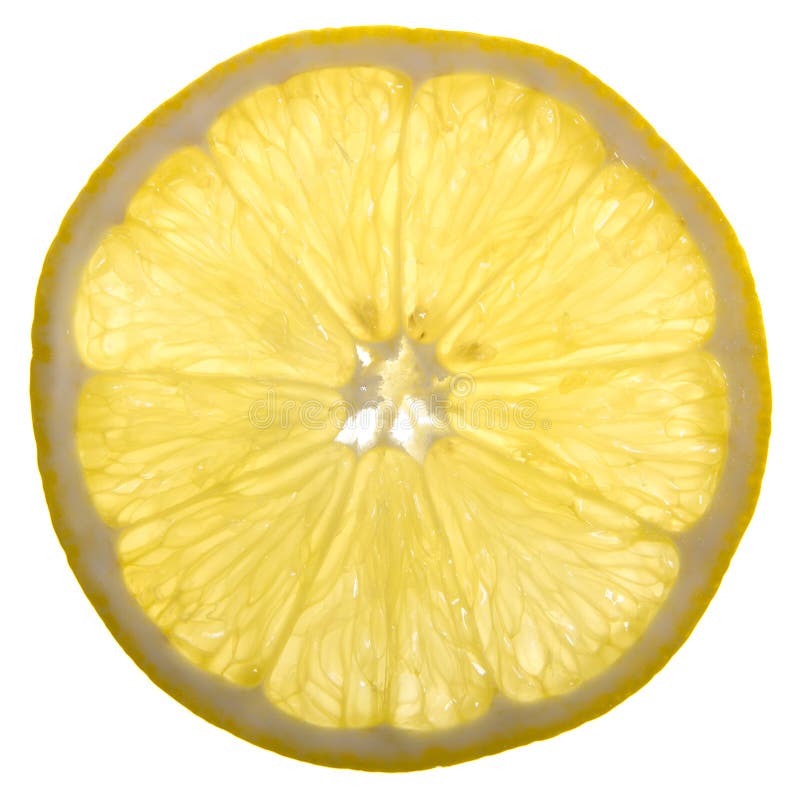 Una fetta di limone fotografia stock. Immagine di giallo - 35948514