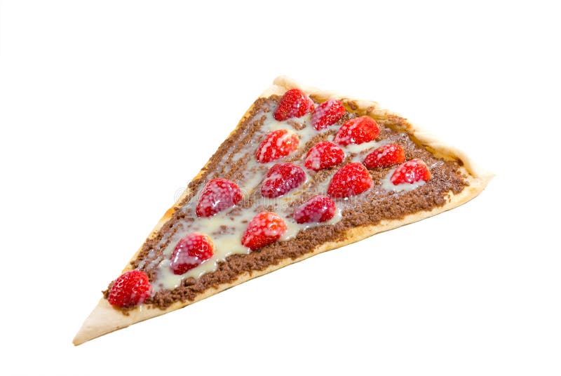 Una fetta di pizza dolce immagine stock. Immagine di dolce - 20811747