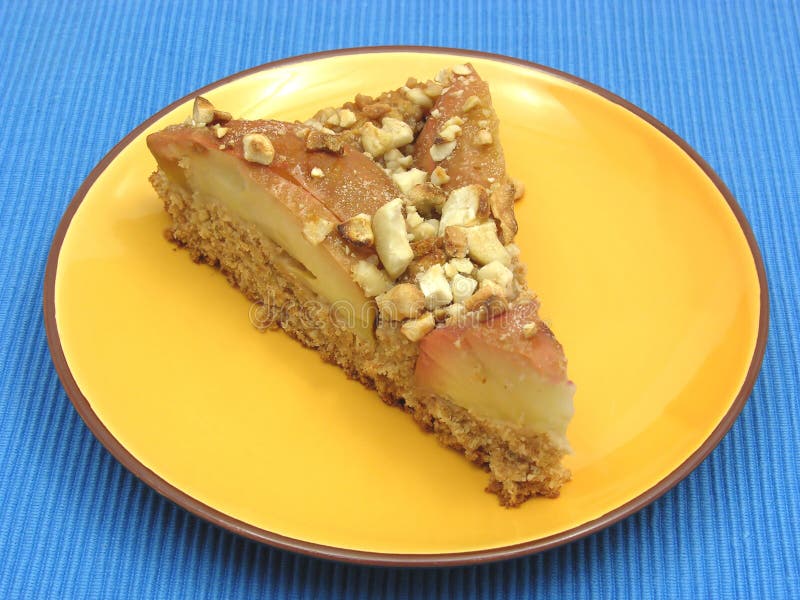 Una Fetta Di Torta Di Mele Integrale Immagine Stock - Immagine di ...