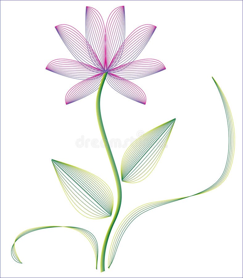 Una flor abstracta ilustración del vector. Ilustración de madres - 9943700