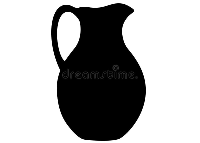 Una Jarra Redonda Para El Agua. Ilustración del Vector - Ilustración de ...