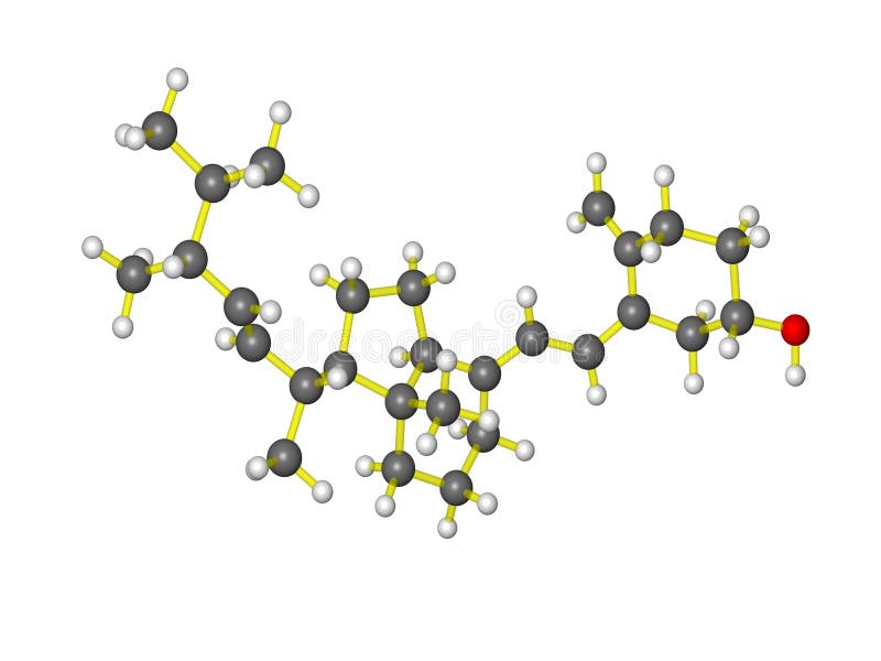 Una Molecola Della Vitamina D Illustrazione di Stock - Illustrazione di ...