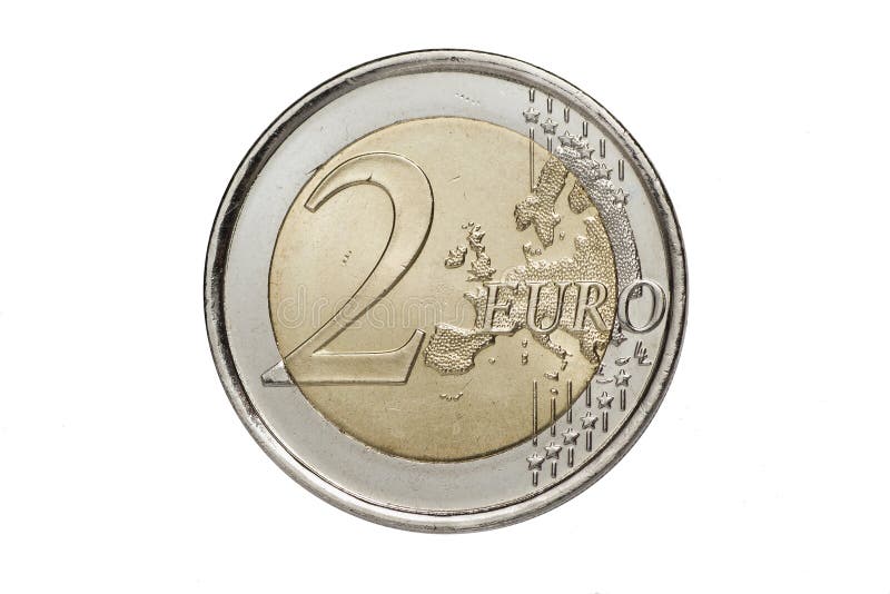 Una moneda de dos euros imagen de archivo. Imagen de euro - 26643893
