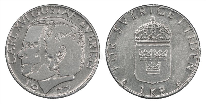 Una Moneda De La Corona Sueca Imagen de archivo - Imagen de dinero ...