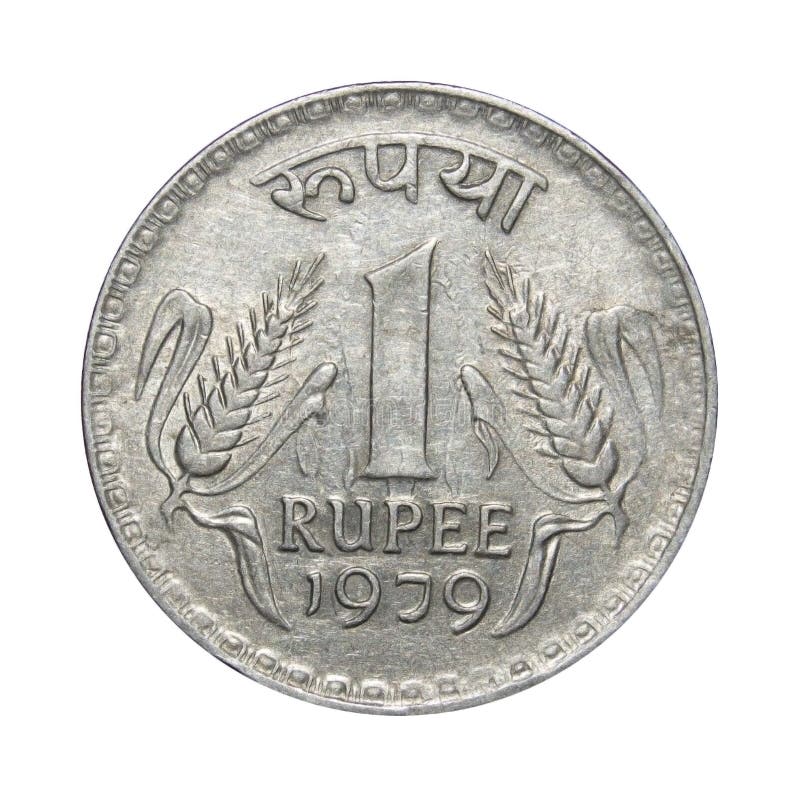 Una Moneda La India De La Rupia Imagen de archivo - Imagen de aislado ...