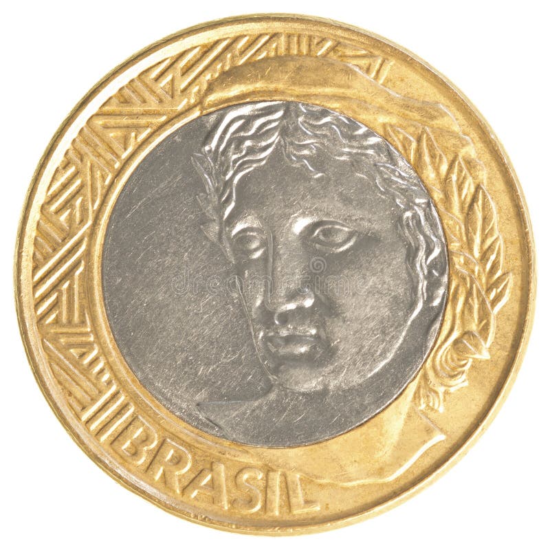 Una moneda real brasileña imagen de archivo. Imagen de banca - 37552415