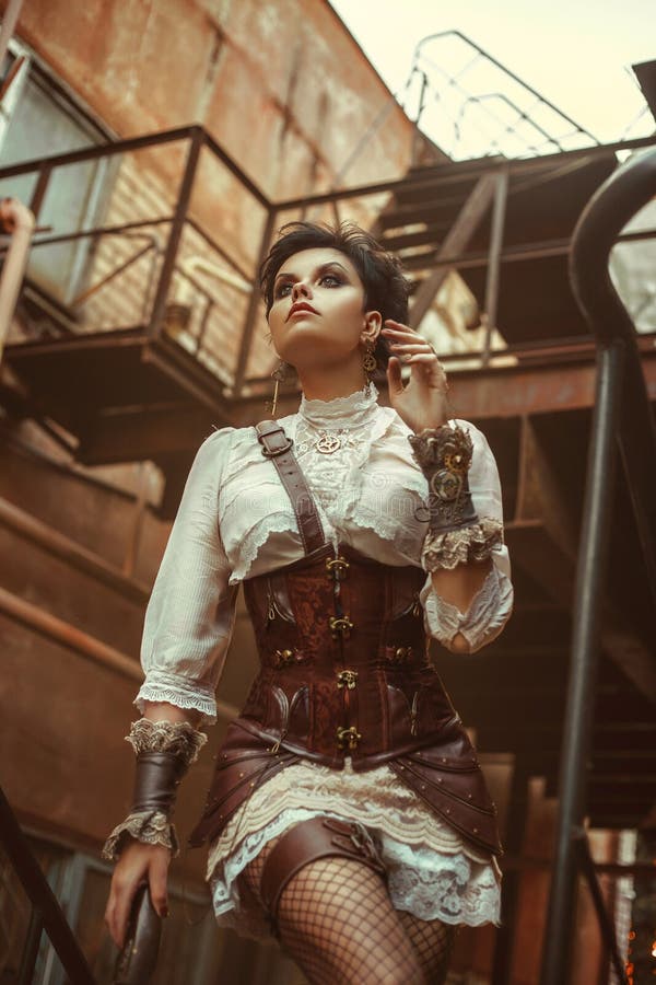 Una Muchacha En El Estilo Del Steampunk Foto de archivo - Imagen de ...
