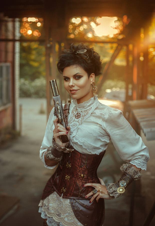 Una Muchacha En El Estilo Del Steampunk Foto de archivo - Imagen de ...