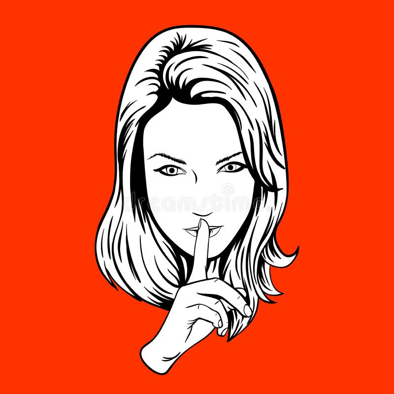 Una muchacha más reservada ilustración del vector. Ilustración de ...