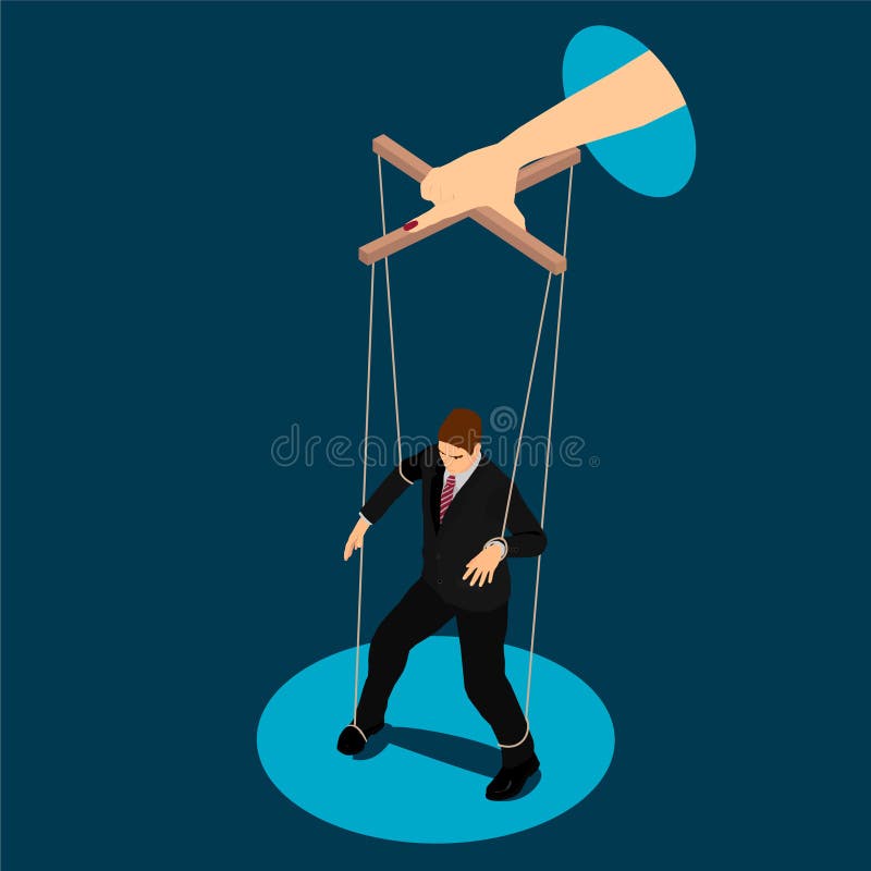 Una Mujer Manipula a Un Hombre Como Una Marioneta Ilustración del ... Una Mujer Manipula a Un Hombre Como Una Marioneta Ilustración del ...
