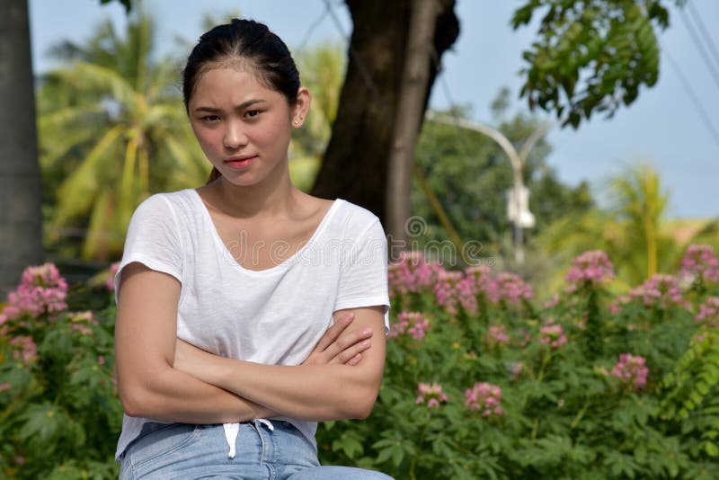 Mujer femenina obstinada imagen de archivo. Imagen de tenaz - 136350613