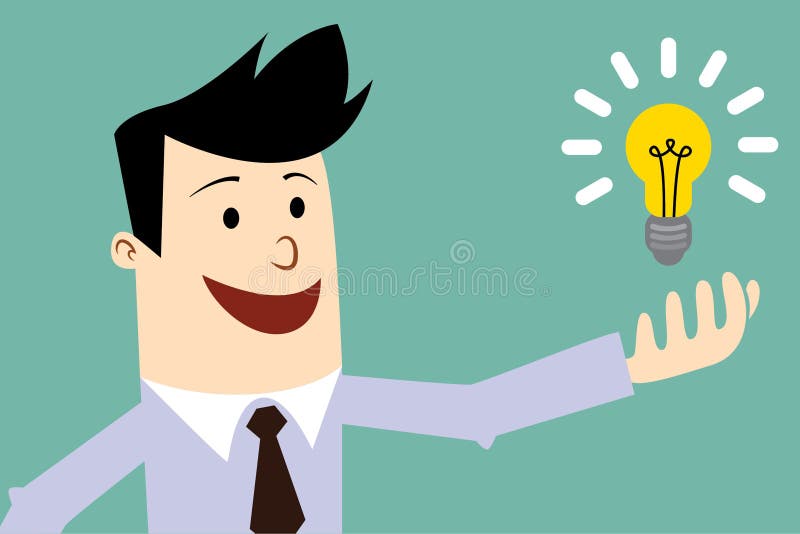 Una Persona Que Muestra Su Idea Stock de ilustración - Ilustración de ...