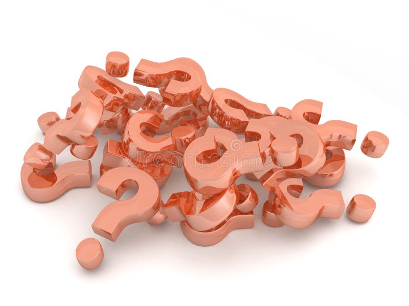 Una Pila De Signos De Interrogaciones Stock de ilustración ...