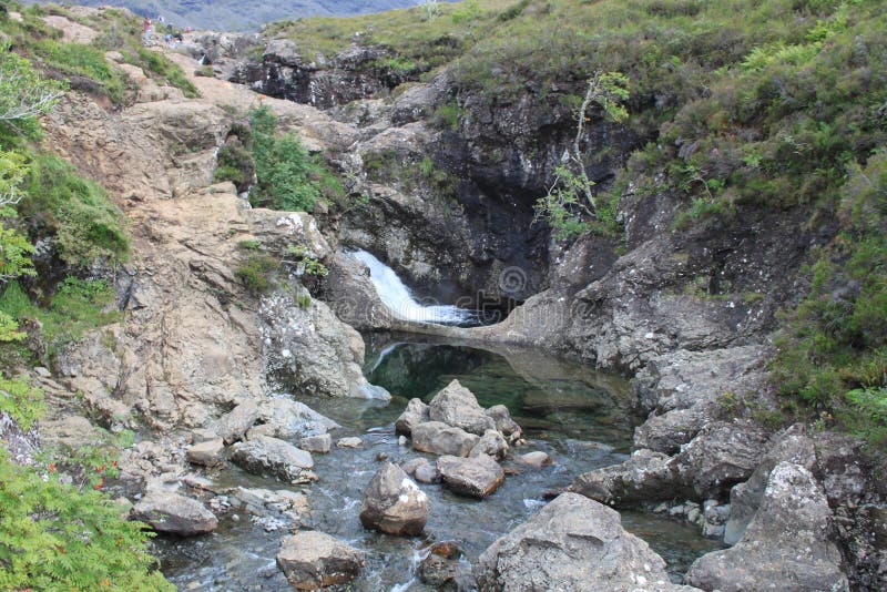 Una Piscina Y Una Cascada De Hadas Foto de archivo - Imagen de rocoso ...