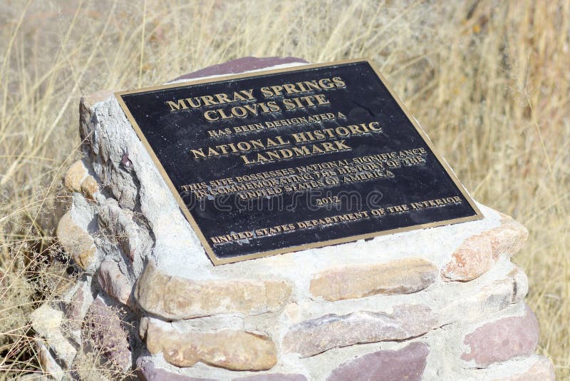 Una Placca a Murray Springs Clovis Site Trailhead Immagine Stock ...