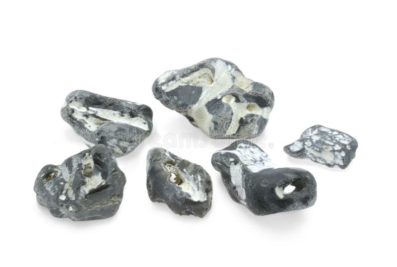 Una Roca Del Pedernal En Un Fondo Blanco Foto de archivo - Imagen de ...