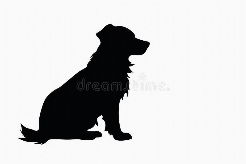 Una Silueta Negra Aislada De Un Perro Lindo Stock de ilustración ... Una Silueta Negra Aislada De Un Perro Lindo Stock de ilustración ...