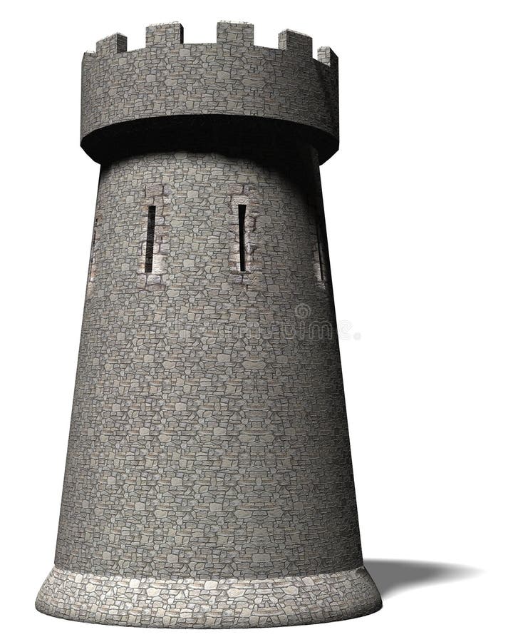 Una torre del castillo stock de ilustración. Ilustración de edificio ...