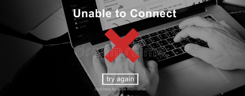 Unable Connect Disconnect Error Failure Problem Concept Stock Image ...