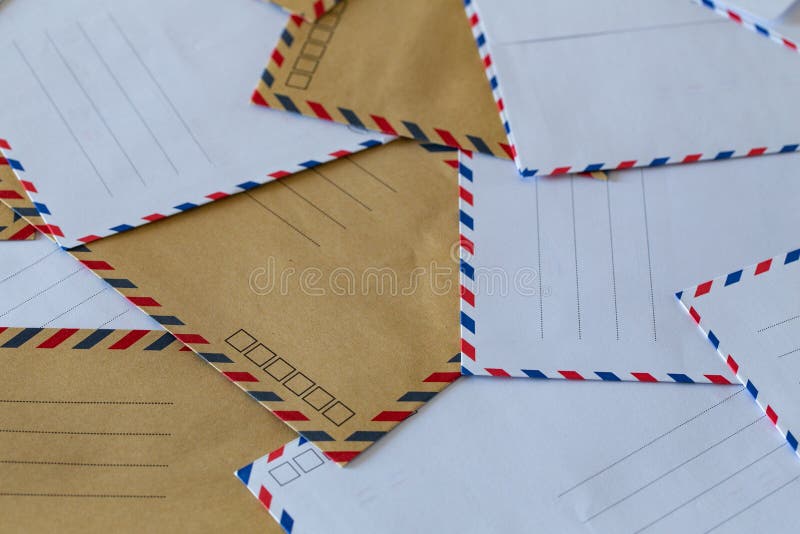 Unaddressed Stylish Envelopes. the Concept of Letters, Parcels and Mail ...