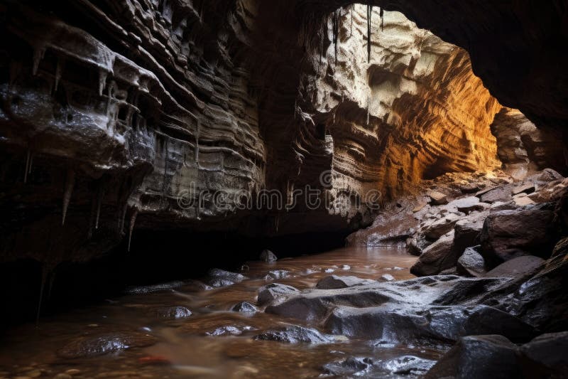 Unadorned Cave Interior with an Echo Stock Photo - Image of cave ...