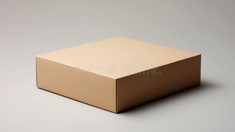 Unadorned simple box stock illustration. Illustration of cardboard ...