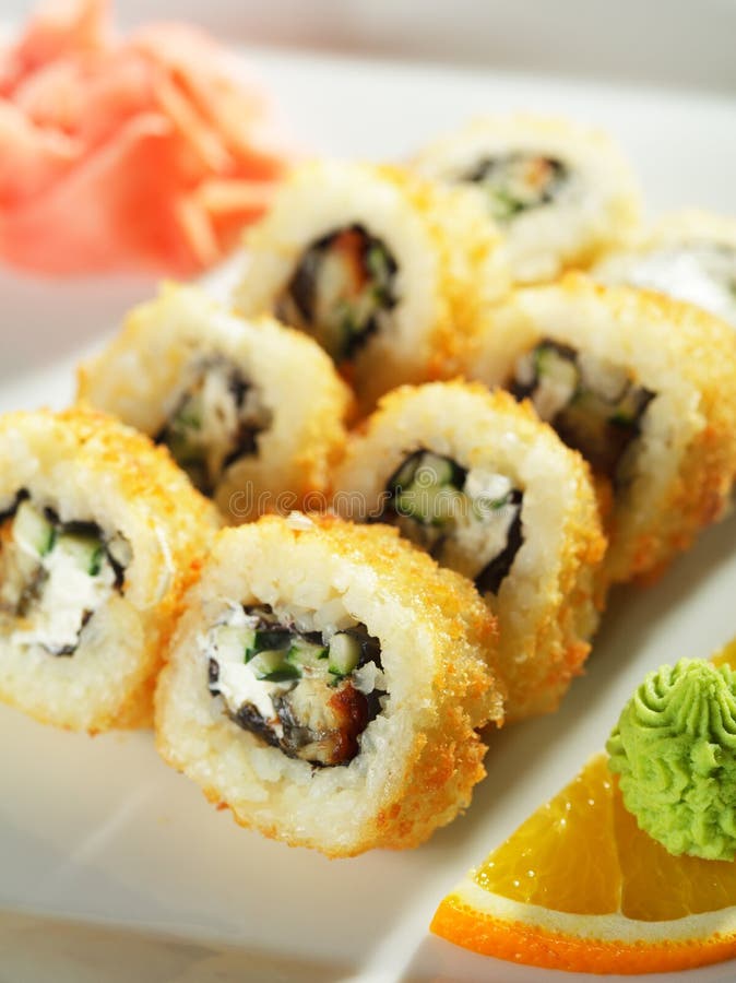 Unagi Fry Roll stock image. Image of cheese, cuisine - 12147153