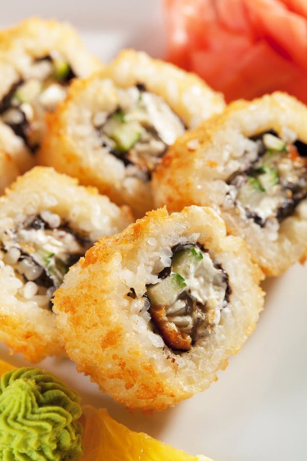 Unagi Fry Roll stock image. Image of cheese, cuisine - 12147153