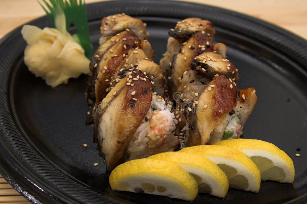 Unagi Roll stock photo. Image of unagi, ethnic, roll, rice - 736392