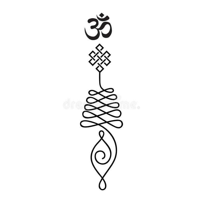 Unalome stock vector. Illustration of buddhism, line - 188744182