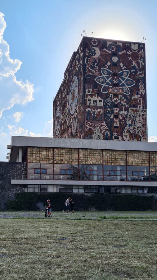 Unam Plaza Library. University City Editorial Stock Image - Image of ...
