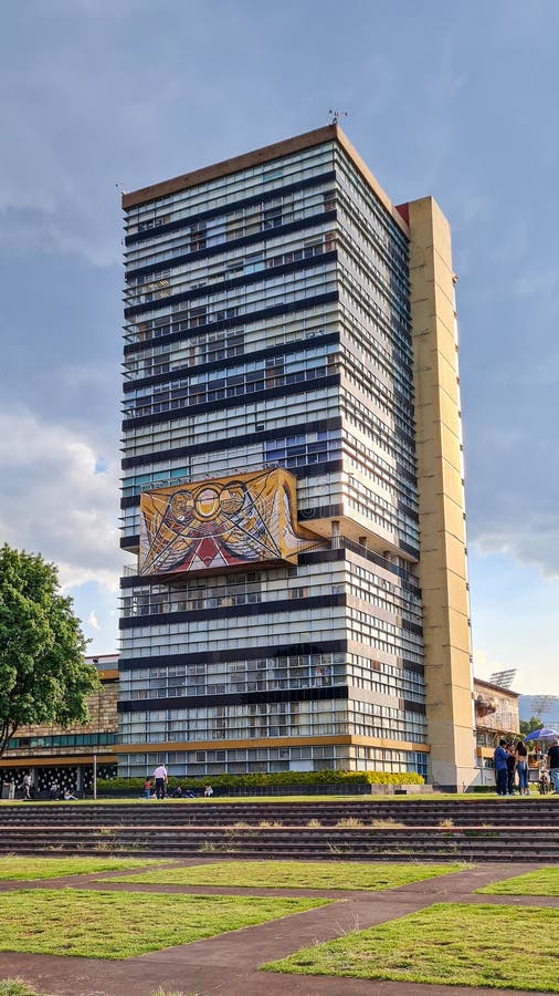 Unam Rectory Building. Mexico City Square Editorial Photography - Image ...