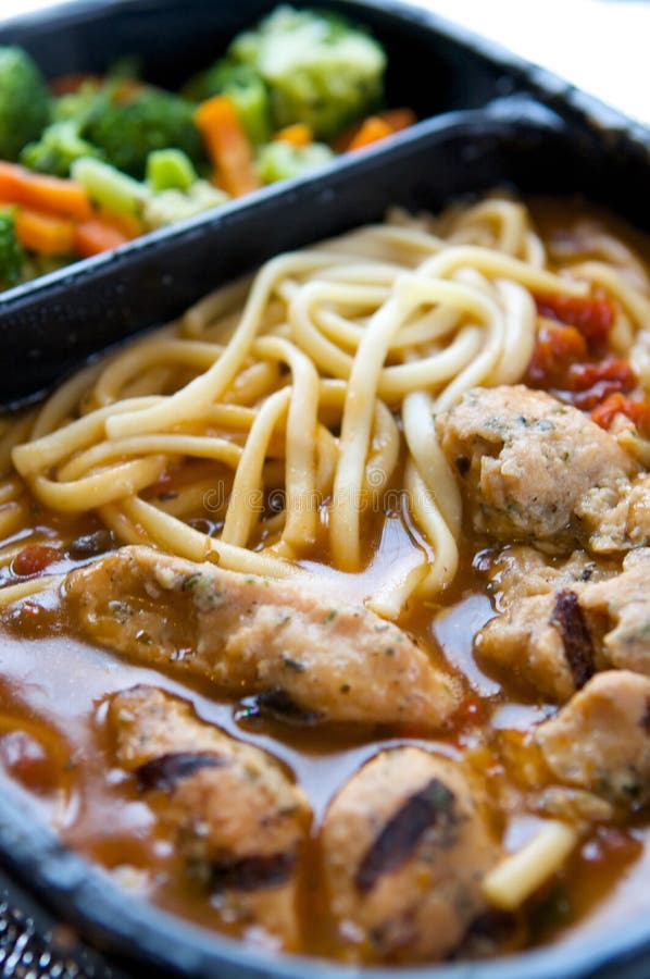 Unappealing Tv Dinner of Chicken Stock Photo - Image of lunch, feast ...