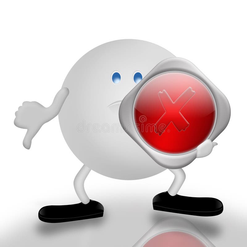 Unapproved and 3d Character Stock Illustration - Illustration of ...