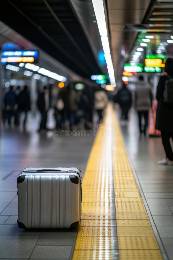 Unattended Suitcase Causes Concern at Busy Subway Platform during Rush ...