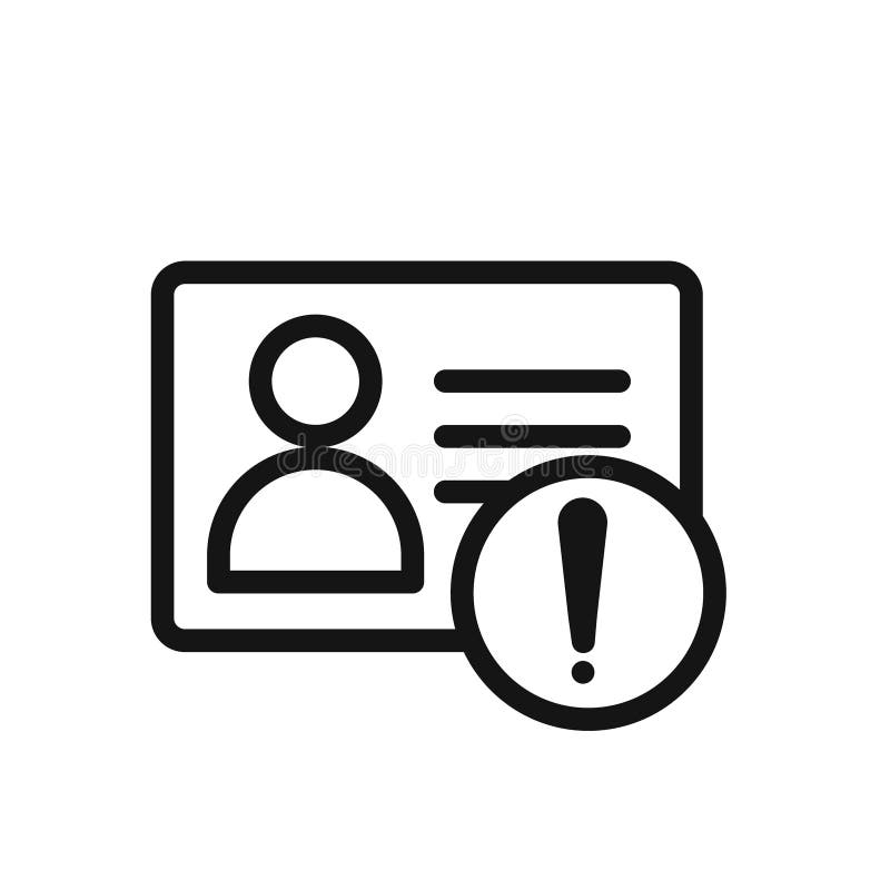 Unauthorized Access Icon Black and White Vector Sign Stock Vector ...