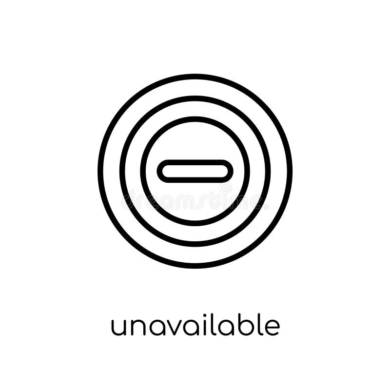 Unavailable Location Icon. Trendy Modern Flat Linear Vector Unavailable ...