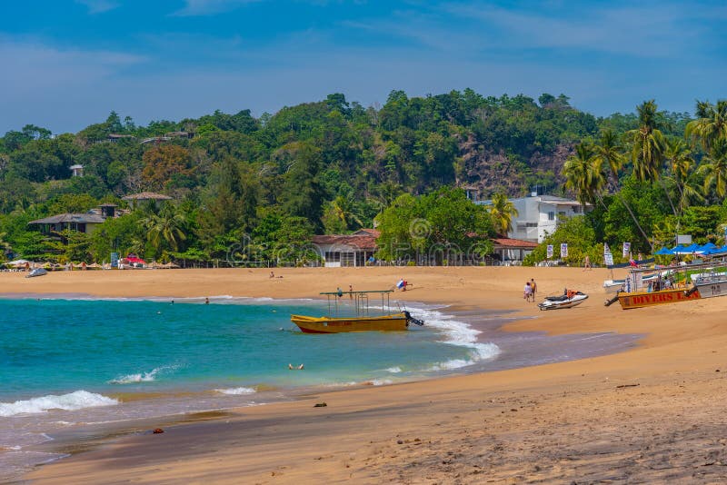 Unawatuna, Sri Lanka, January 21, 2022: Unawatuna Beach at Sri ...